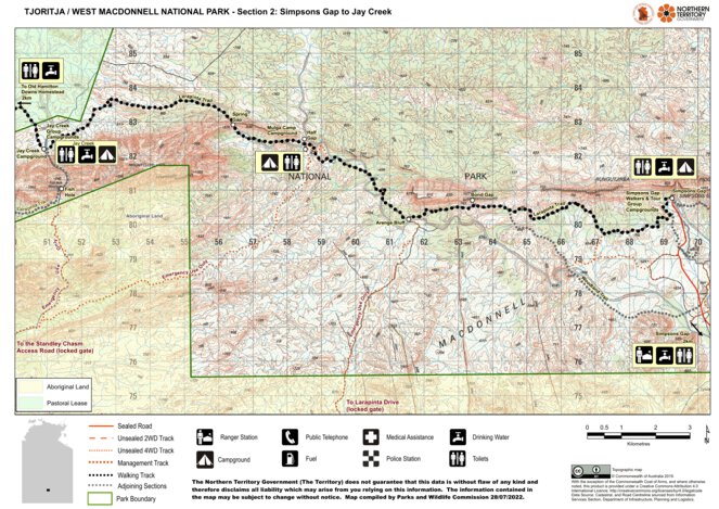 Tjoritja / West MacDonnell National Park – Larapinta Trail – Section 2 ...