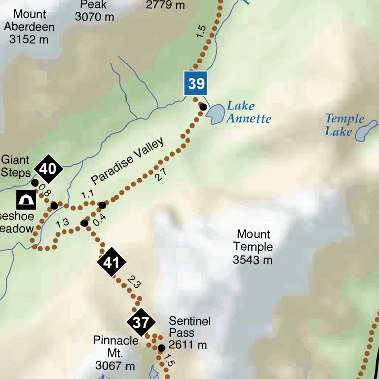Banff National Park - Day Hikes LL PV and MLA Map by Parks Canada ...