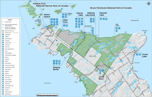 Bruce Peninsula National Park Map by Parks Canada | Avenza Maps