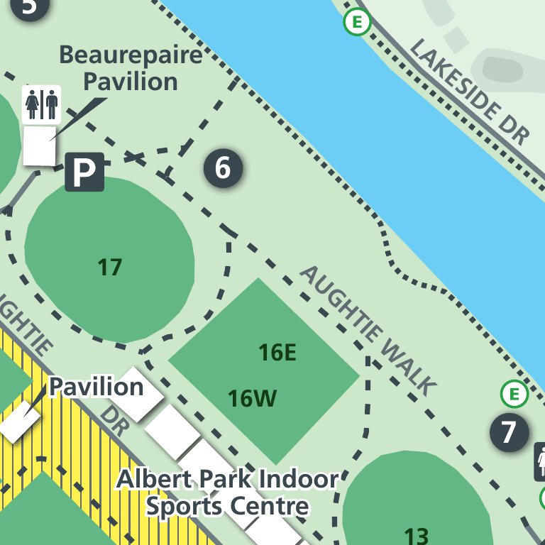 Albert Park Visitor Guide Map by Parks Victoria | Avenza Maps