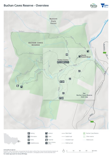 Buchan Caves Reserve Visitor Guide Map by Parks Victoria | Avenza Maps