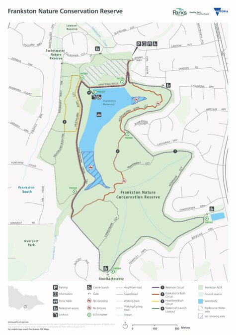Frankston Nature Conservation Reserve Visitor Guide Map by Parks ...