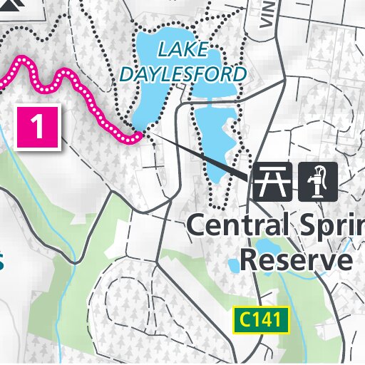 Hepburn Regional Park (North) Visitor Guide Map by Parks Victoria ...