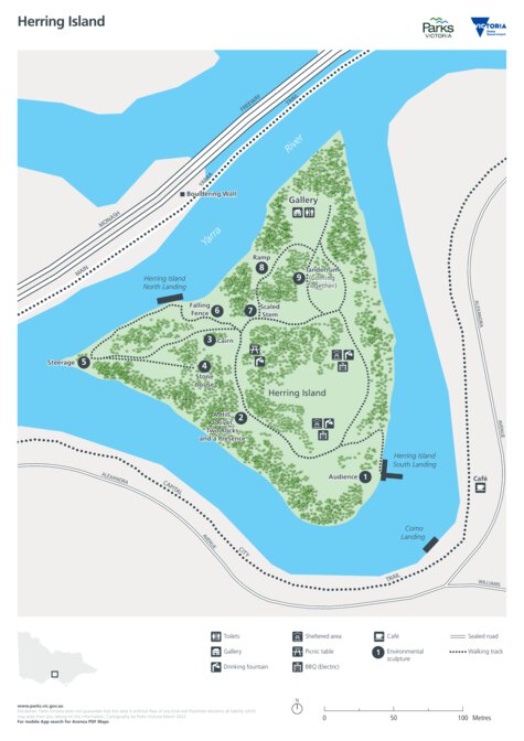 Herring Island Visitor Guide Map by Parks Victoria | Avenza Maps