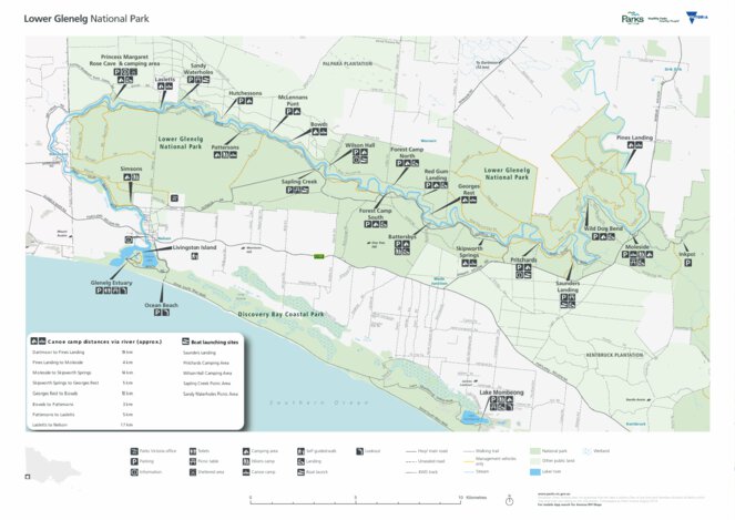 Lower Glenelg National Park Visitor Guide Map by Parks Victoria ...