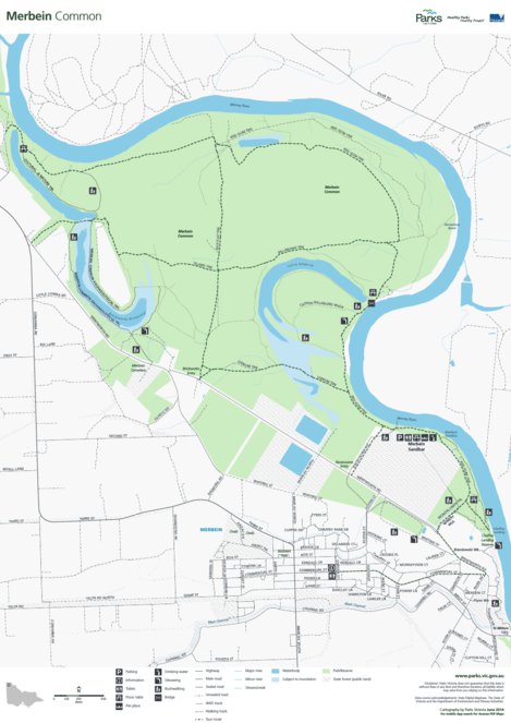 Merbein Common Visitor Guide Map by Parks Victoria | Avenza Maps