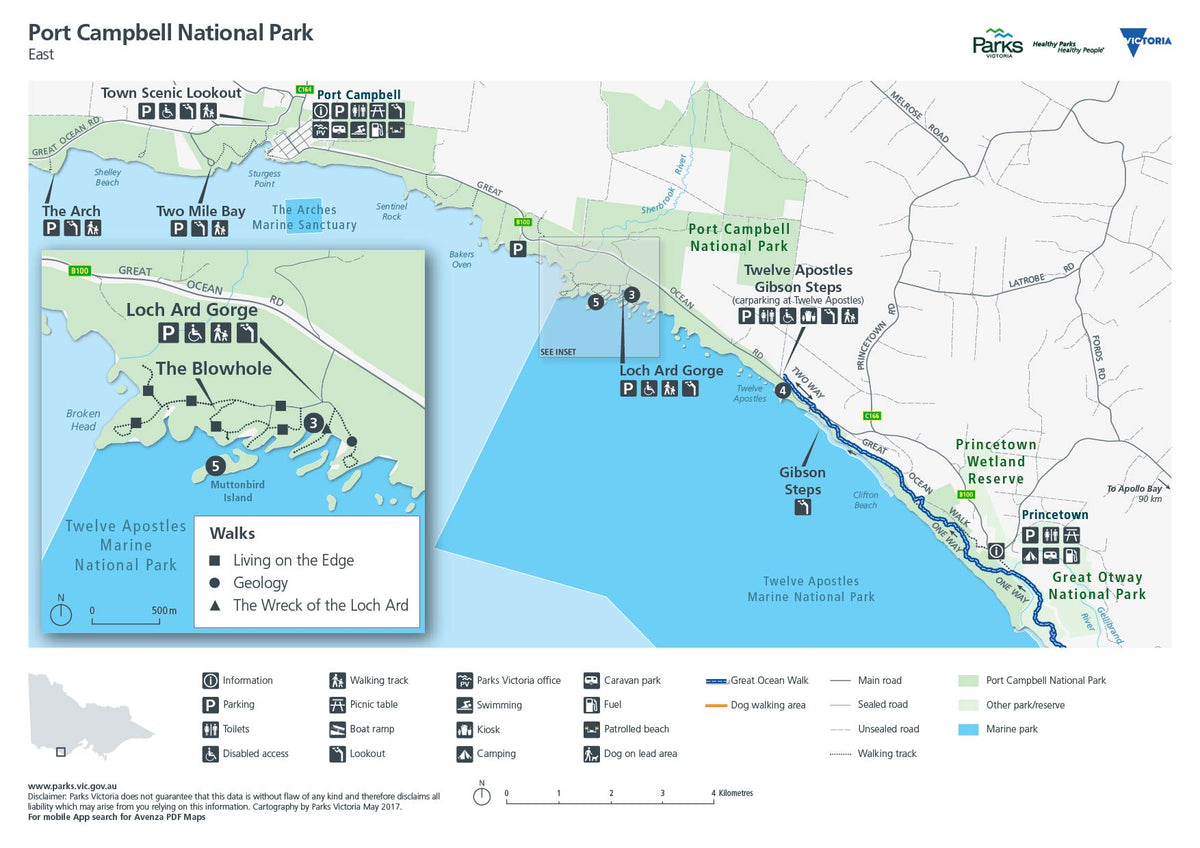 Port Campbell National Park - EAST Map by Parks Victoria | Avenza Maps