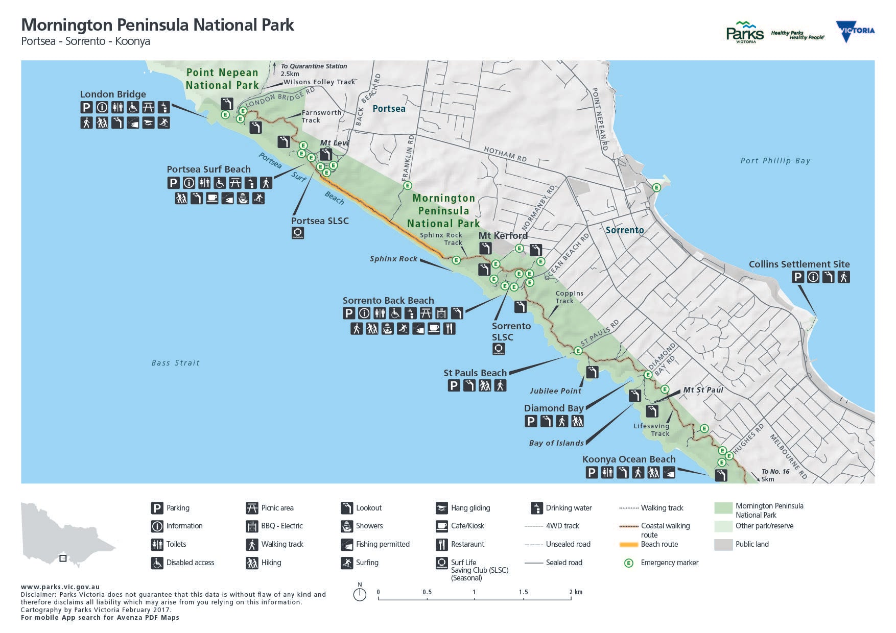 Portsea - Sorrento - Koonya Visitor Guide Map by Parks Victoria ...
