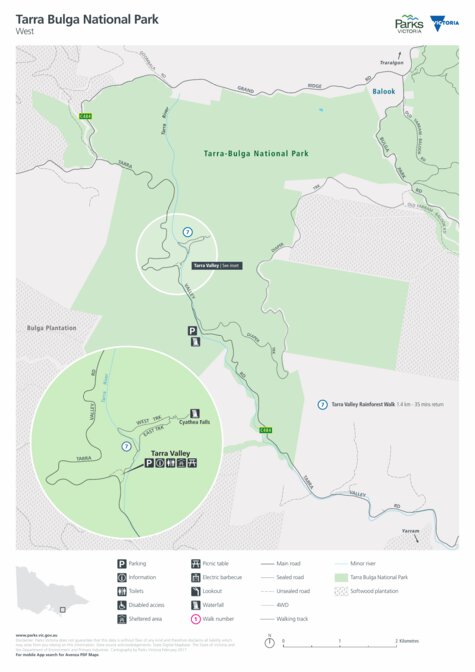 Tarra Bulga National Park-West Visitor Guide Map by Parks Victoria ...