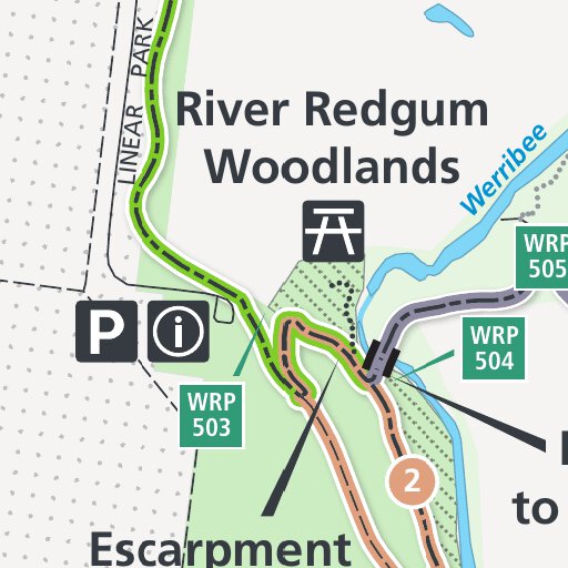Werribee River Park Visitor Guide Map by Parks Victoria | Avenza Maps