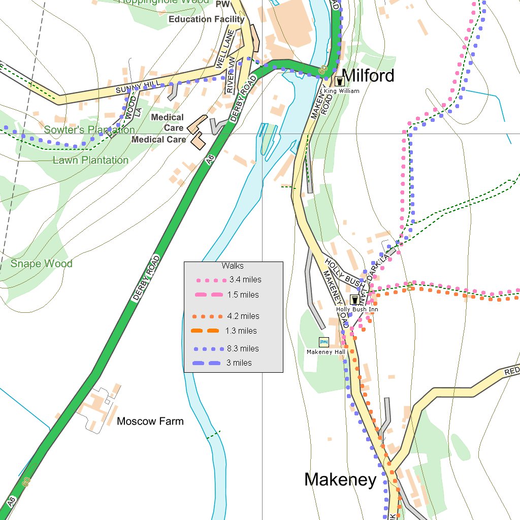 Makeney Walks (1:10k) Map by Paul Johnson - Offline Maps | Avenza Maps