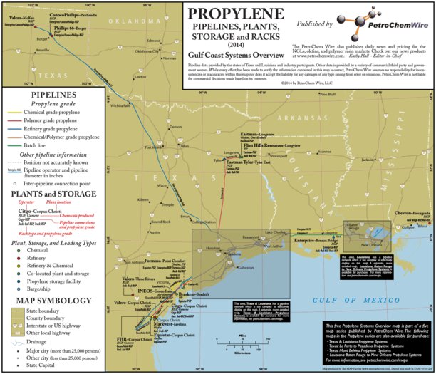P1 Gulf Coast Propylene Systems Overview Map by PetroChem Wire | Avenza ...