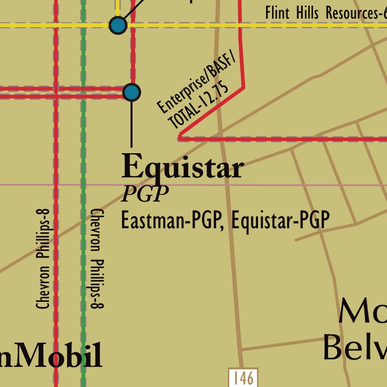 P3 Mt. Belvieu Propylene Systems Map by PetroChem Wire | Avenza Maps