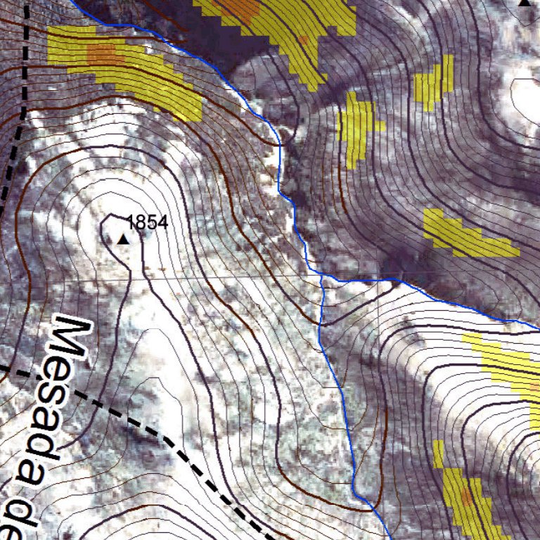Mesada de los Baguales 1/25.000 Topo-Image Map by Pixmap Cartografia ...