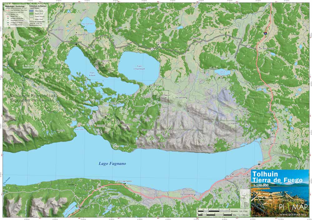 Tolhuin 1/100.000 Map by Pixmap Cartografia Digital | Avenza Maps