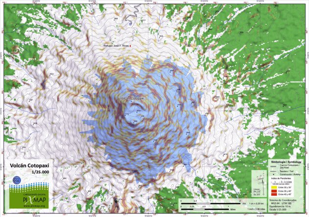Volcán Cotopaxi 1/25.000 PRELIMINARY Map by Pixmap Cartografia Digital ...