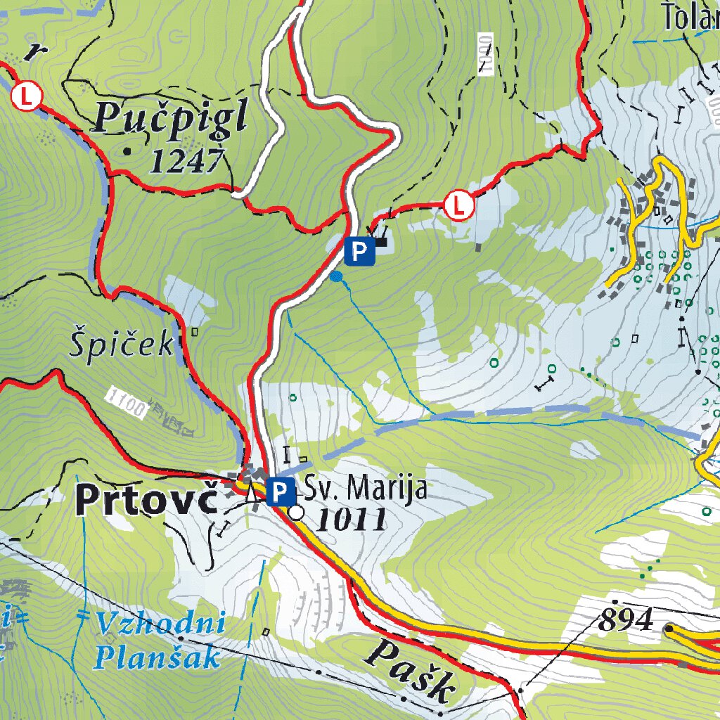 Ratitovec 1:25.000 PZS Map by Planinska zveza Slovenije | Avenza Maps