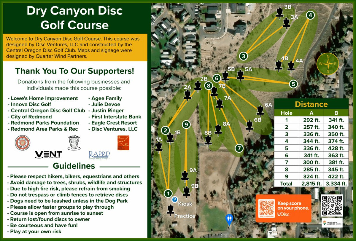 Dry Canyon Disc Golf Course Map by Quarter Wind Partners | Avenza Maps