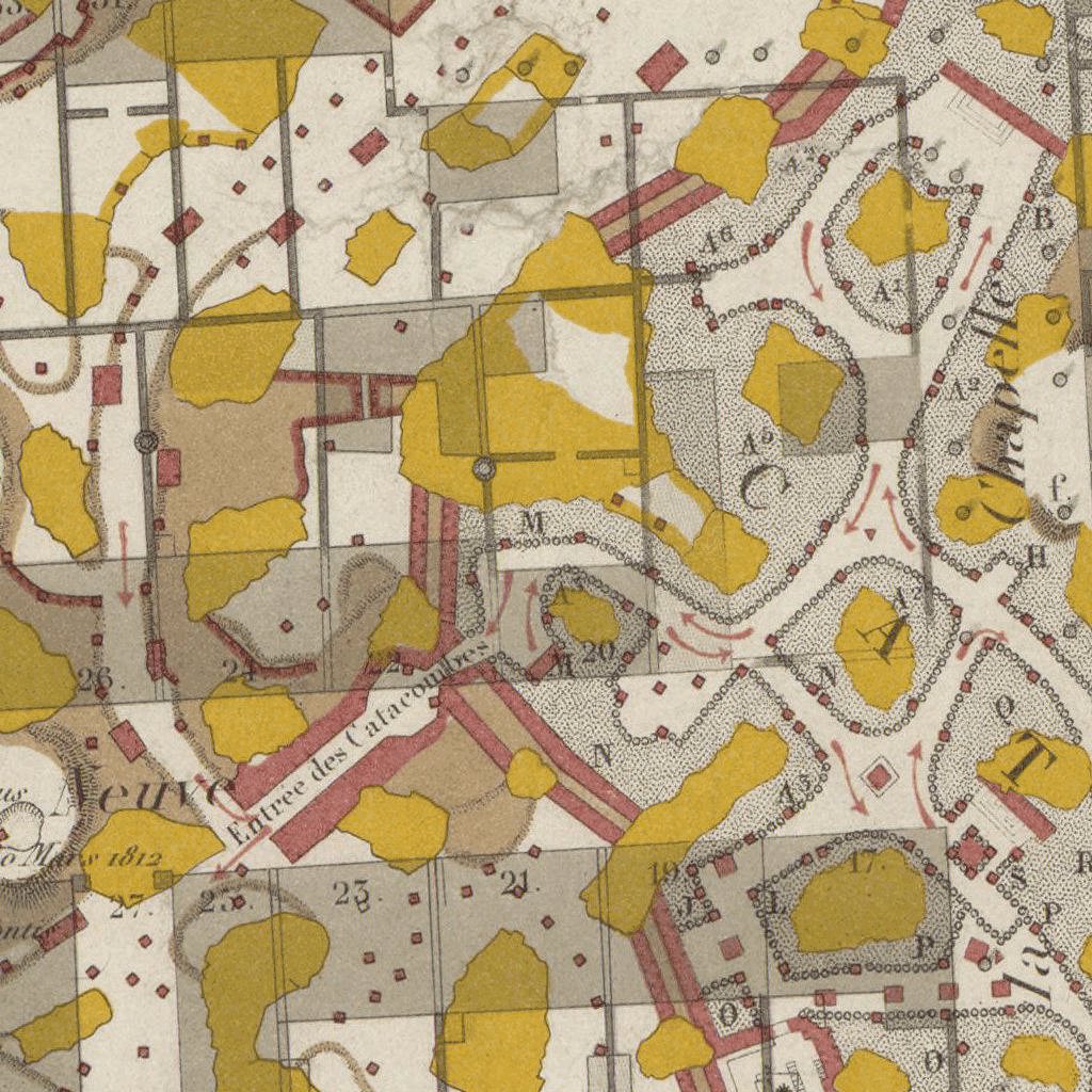 Plan des Catacombes de Paris 1857 Map by RAFAELA 1777 | Avenza Maps