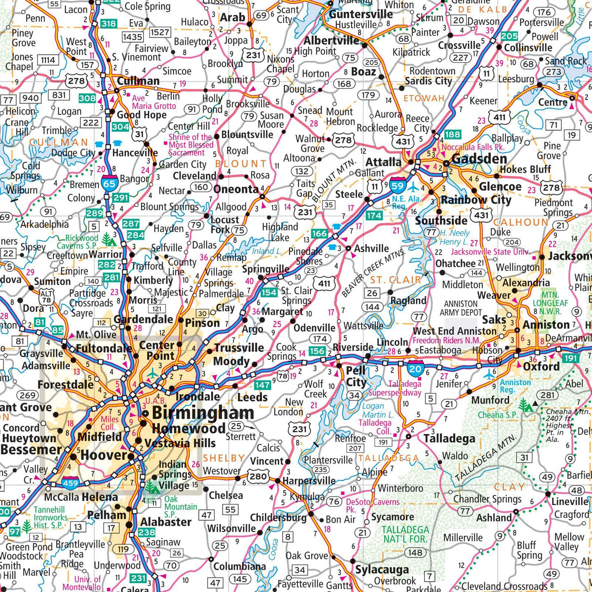 Rand McNally Alabama State Map by Rand McNally Publishing | Avenza Maps