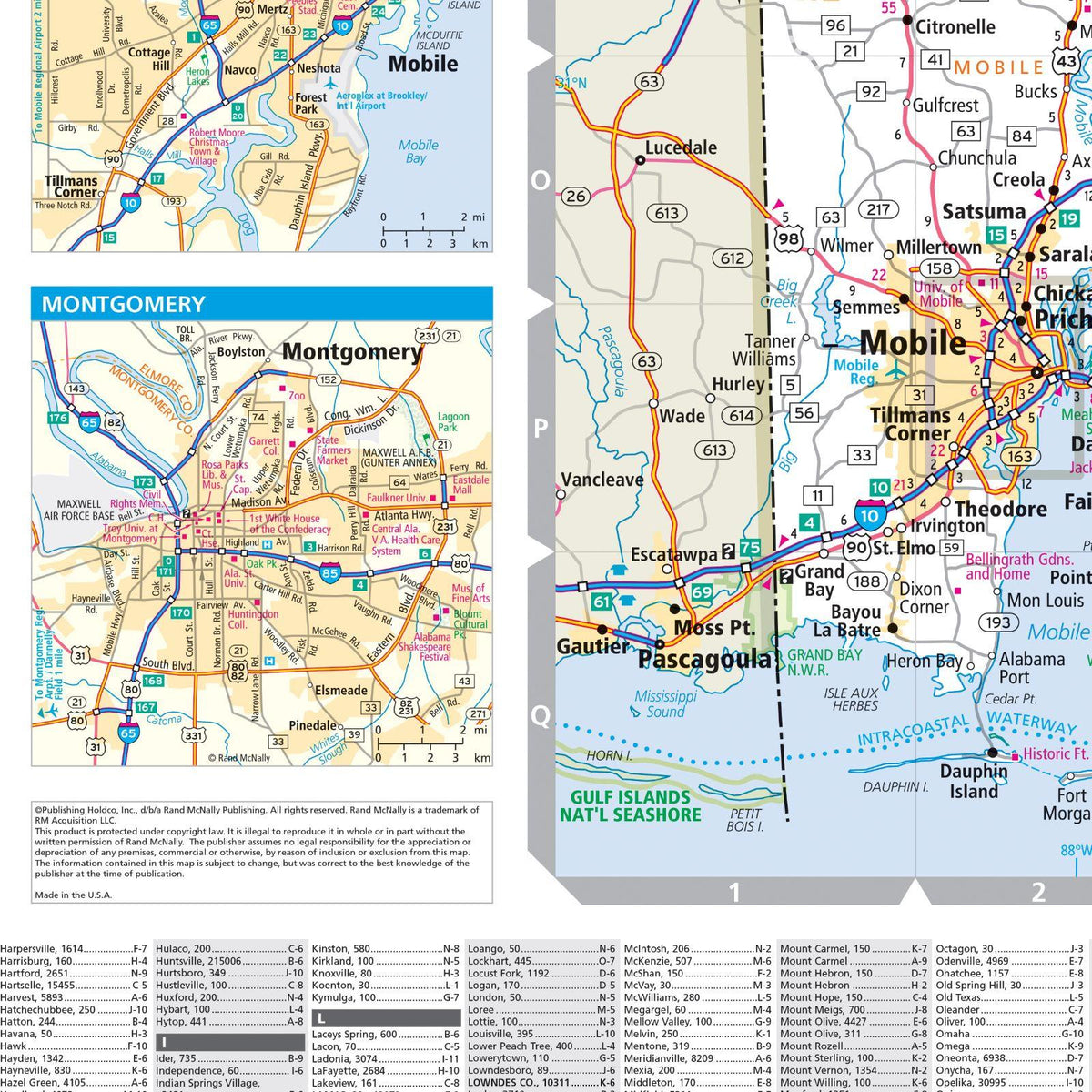 Rand McNally Alabama State Map by Rand McNally Publishing | Avenza Maps