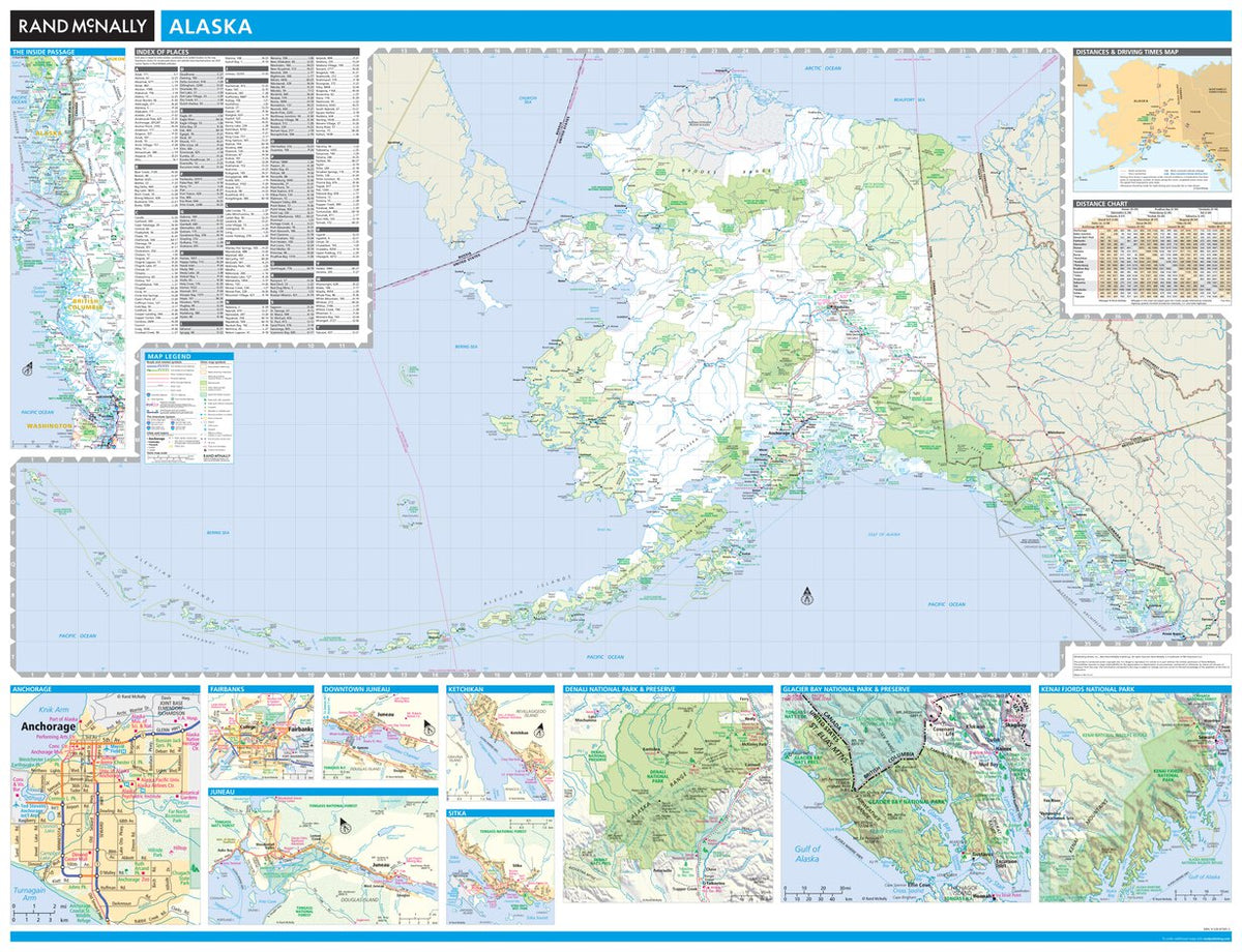 Rand McNally Alaska State Map by Rand McNally Publishing | Avenza Maps