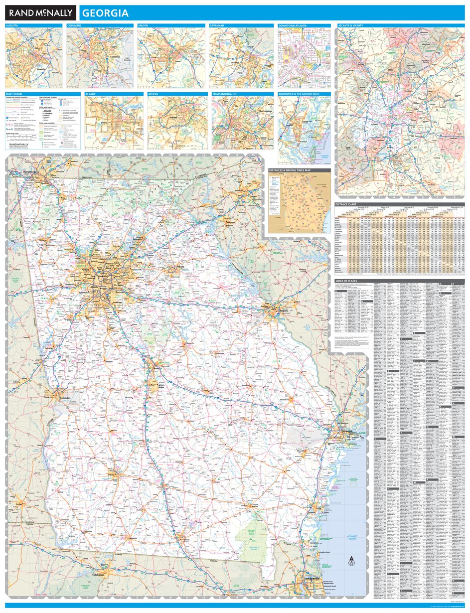 Rand McNally Georgia State Map by Rand McNally Publishing | Avenza Maps