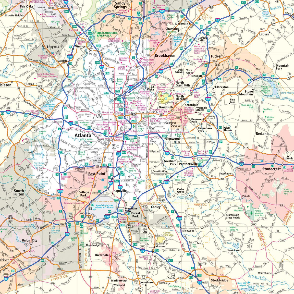 Rand McNally Georgia State Map by Rand McNally Publishing | Avenza Maps