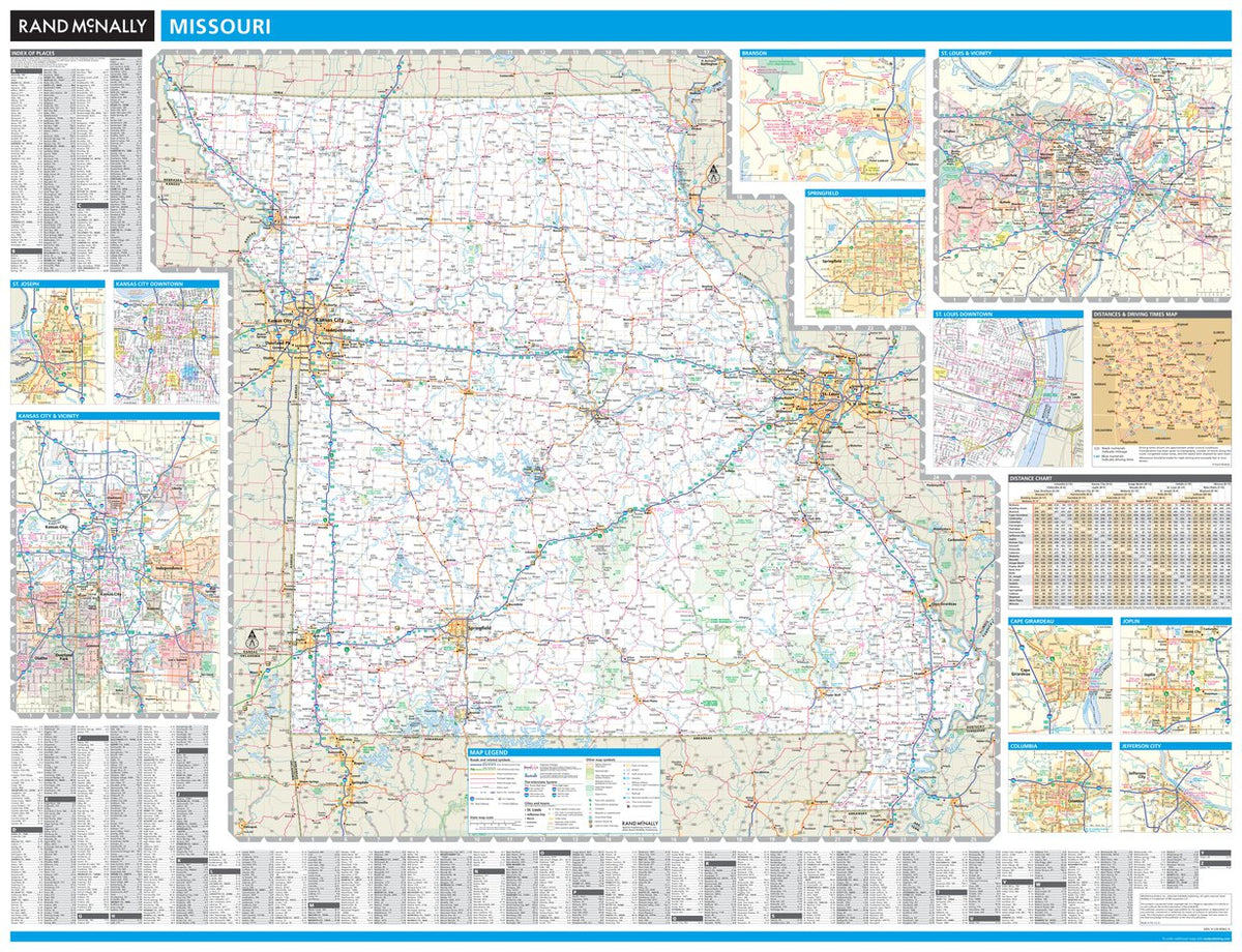 Rand McNally Missouri State Map by Rand McNally Publishing | Avenza Maps