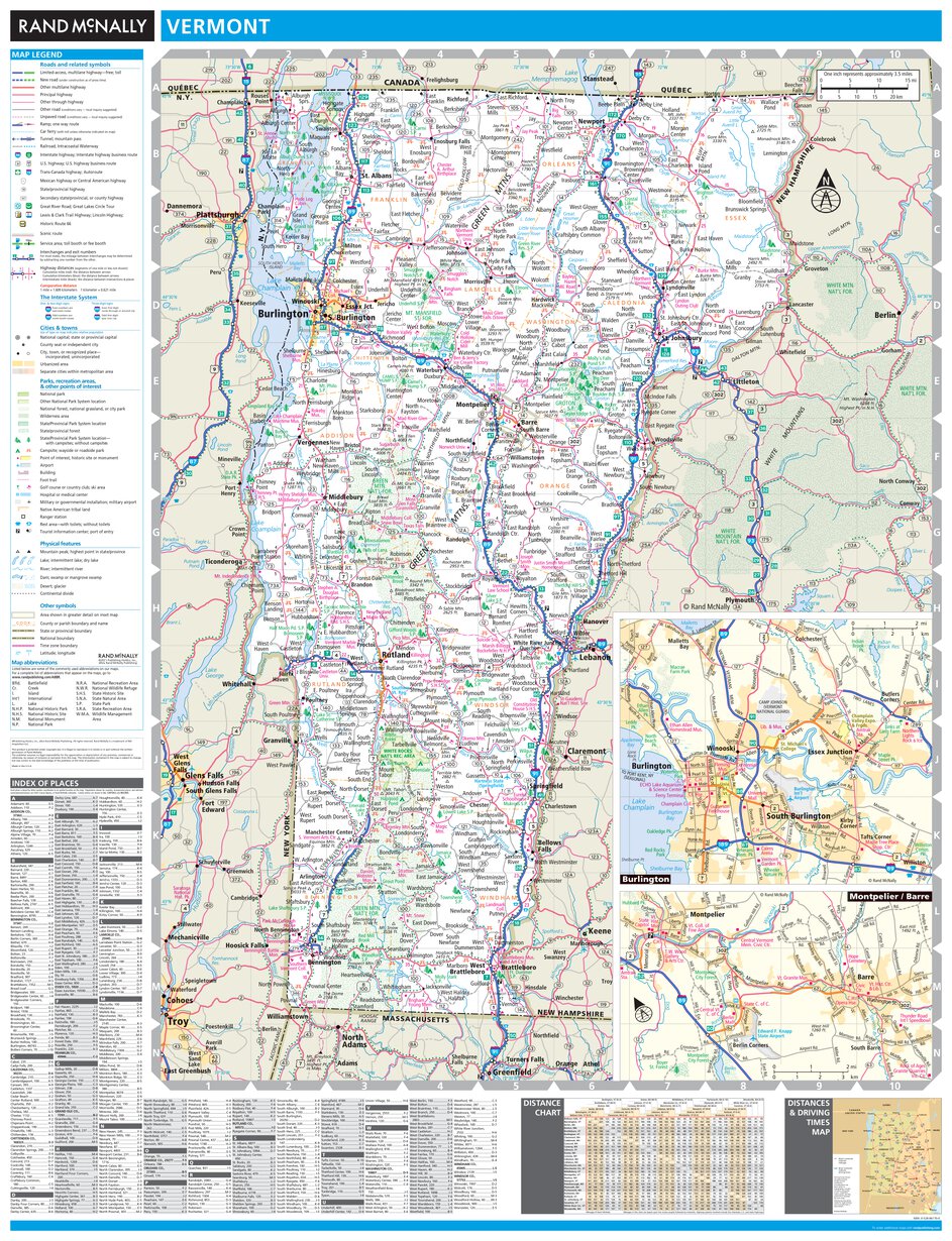 Rand McNally Vermont State Map by Rand McNally Publishing | Avenza Maps