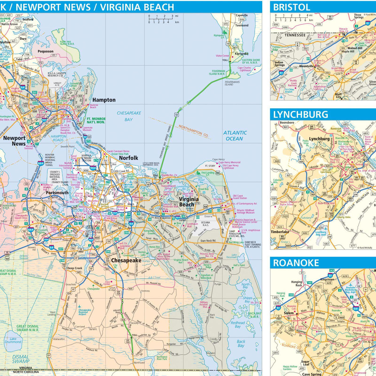 Rand McNally Virginia State Map by Rand McNally Publishing | Avenza Maps