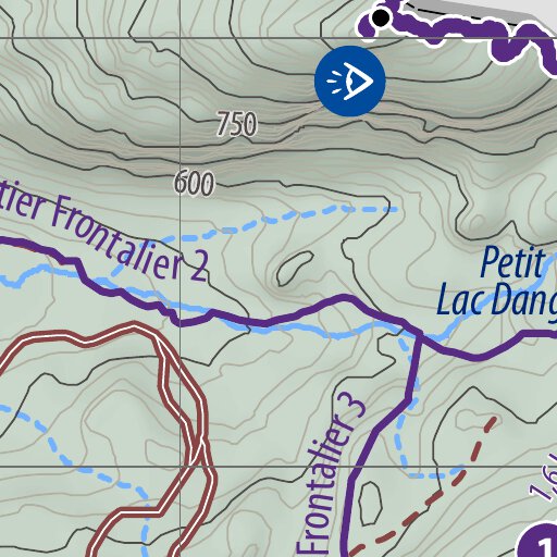 Prêt-à-Partir | Boucle des Sommets Frontaliers Map by Rando Quebec ...