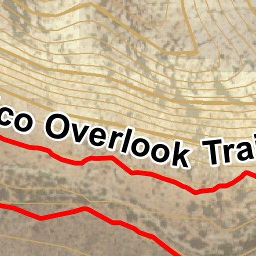 Calico Overlook Trail Map by Red Rock Canyon National Conservation Area ...