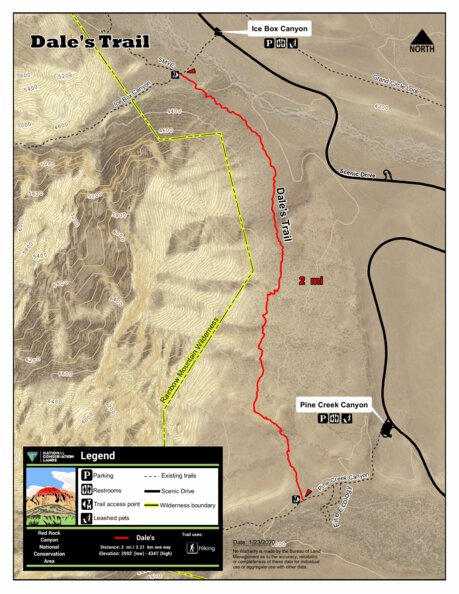 Red Rocks Trail Map Nevada