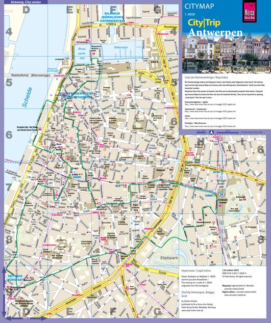 Citymap3 Antwerp 2025 Map by Reise Know-How Verlag Peter Rump GmbH ...