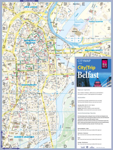 Citymap Belfast 2024 Map by Reise Know-How Verlag Peter Rump GmbH | Avenza Maps
