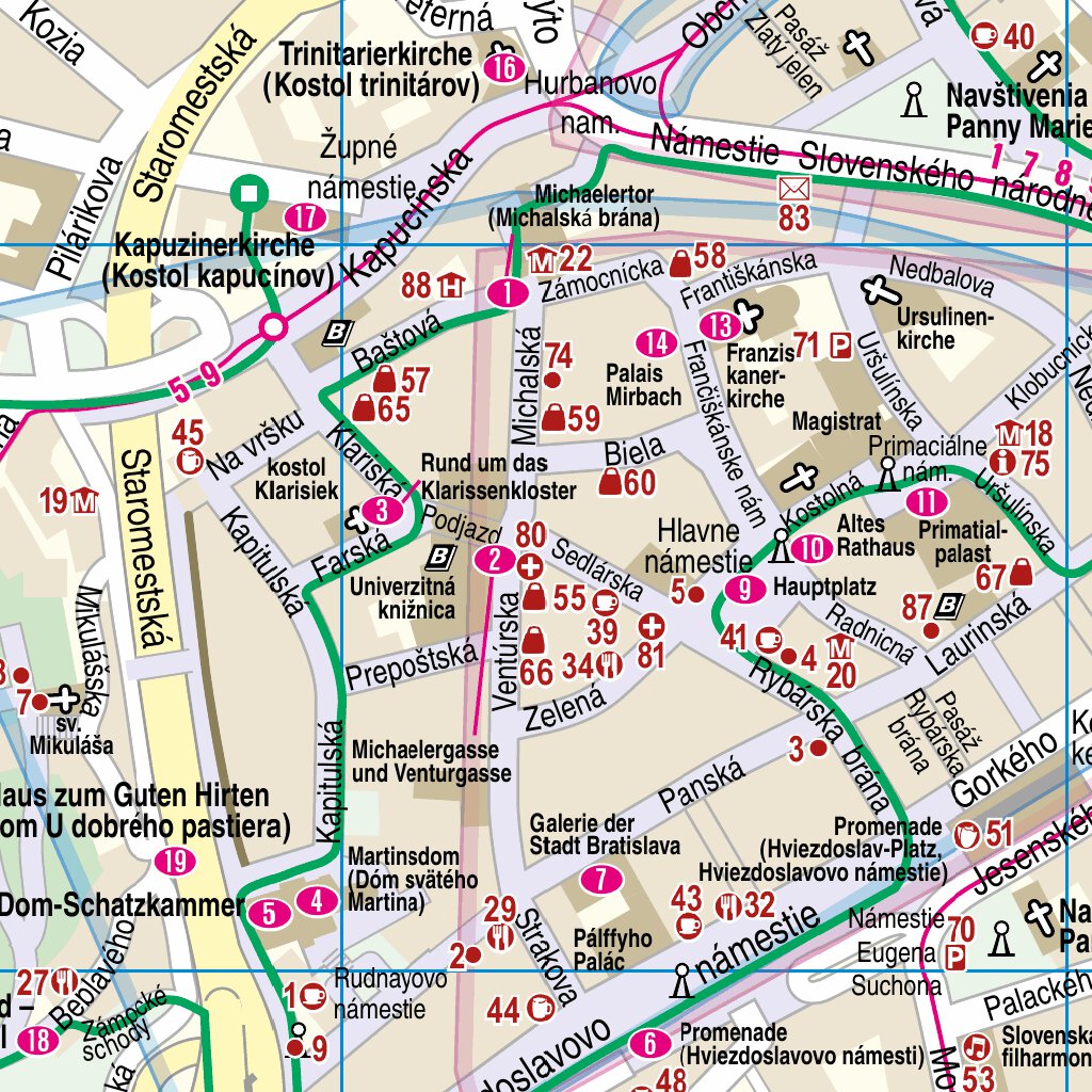 Citymap Bratislava 2019 Map by Reise Know-How Verlag Peter Rump GmbH | Avenza Maps