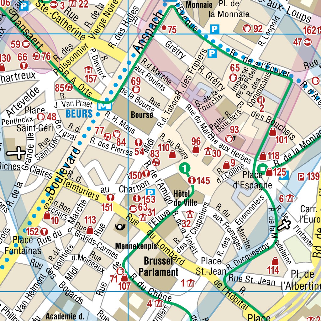 Citymap Brussels 2019 Map by Reise Know-How Verlag Peter Rump GmbH | Avenza Maps