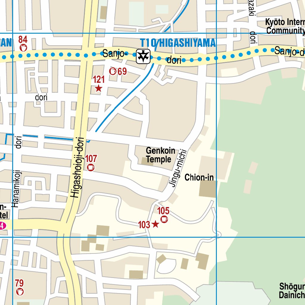 Citymap Kyoto 2019 Map by Reise Know-How Verlag Peter Rump GmbH | Avenza Maps