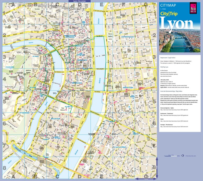 Citymap Lyon 2025 Map by Reise Know-How Verlag Peter Rump GmbH | Avenza ...