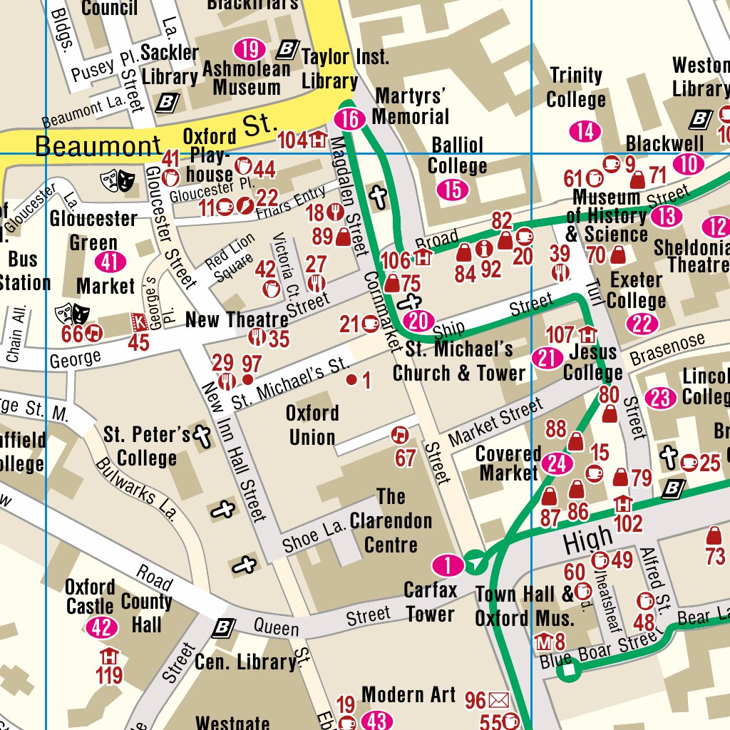 Citymap Oxford 2019 Map by Reise Know-How Verlag Peter Rump GmbH | Avenza Maps