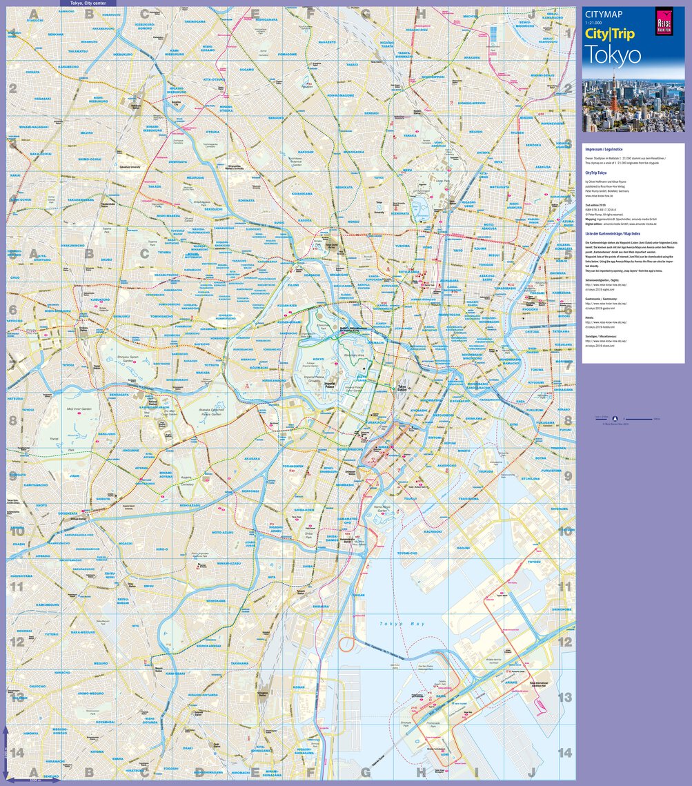 Citymap Tokyo 2019 by Reise Know-How Verlag Peter Rump GmbH | Avenza Maps
