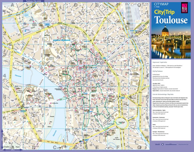 Citymap Toulouse 2025 Map by Reise Know-How Verlag Peter Rump GmbH | Avenza Maps