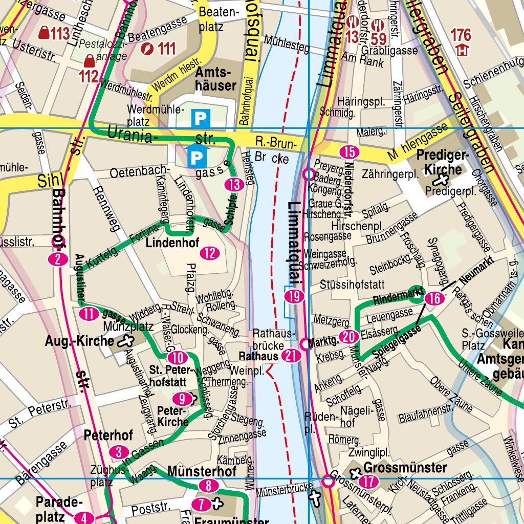 Citymap Zurich 2025 Map by Reise Know-How Verlag Peter Rump GmbH ...