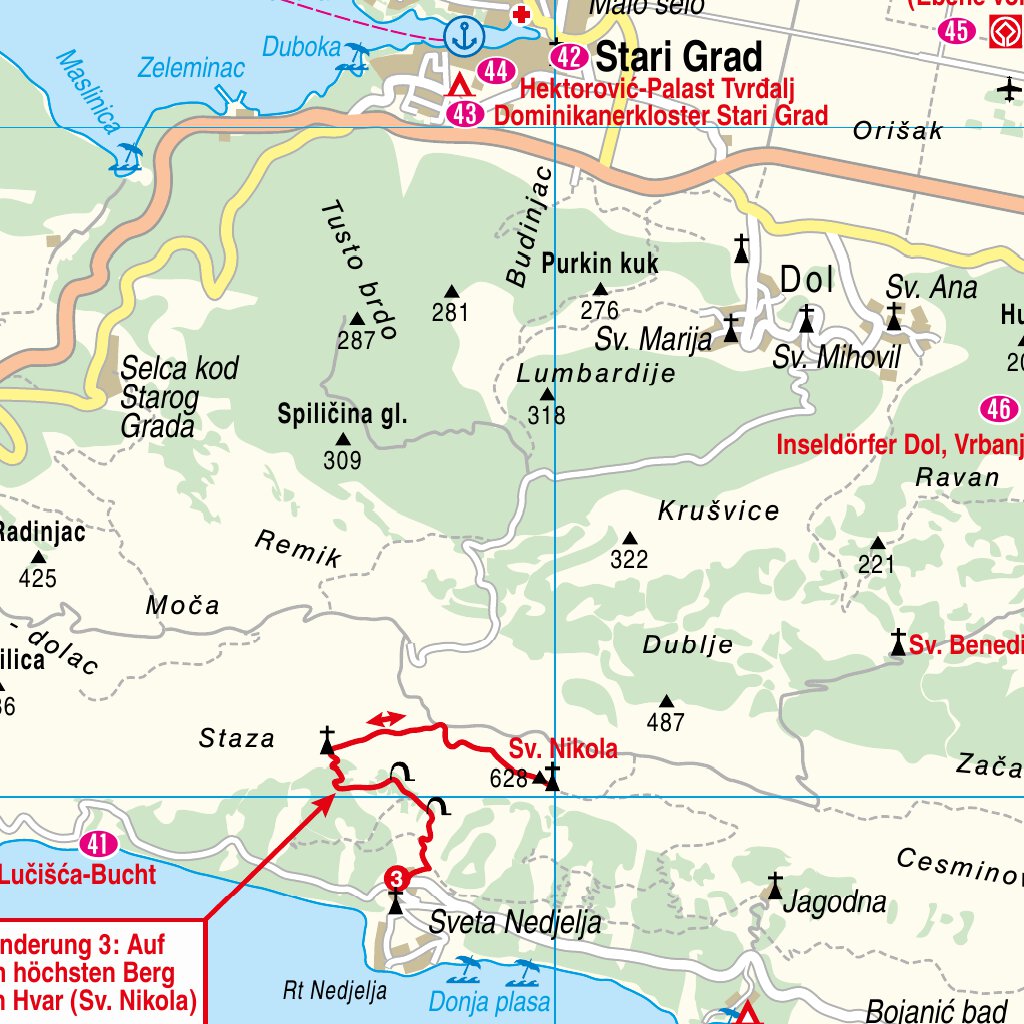 Islandmap Brac and Hvar Map by Reise Know-How Verlag Peter Rump GmbH ...