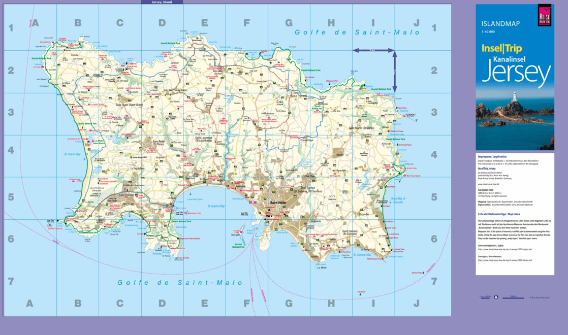 Islandmap Jersey 2020 Map by Reise Know-How Verlag Peter Rump GmbH ...