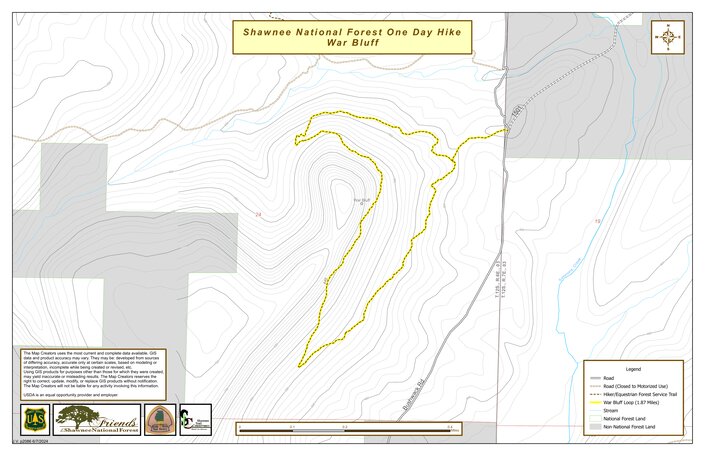 War Bluff One-Day Hike Map by River to River Trail Society | Avenza Maps