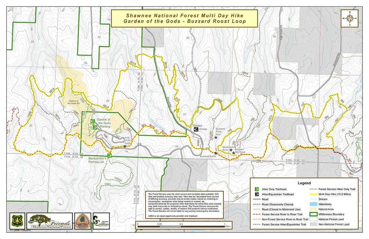 Garden of the Gods Buzzard Roost Multi-Day Hike Map by River to River ...
