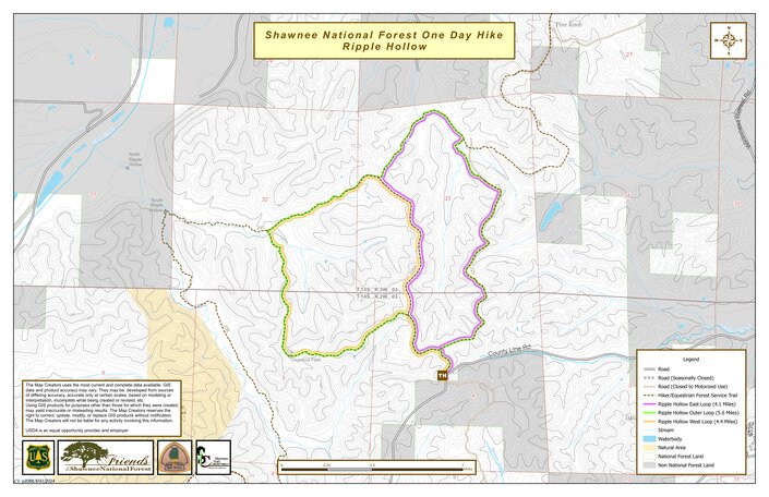 Ripple Hollow One-Day Hike Map by River to River Trail Society | Avenza ...