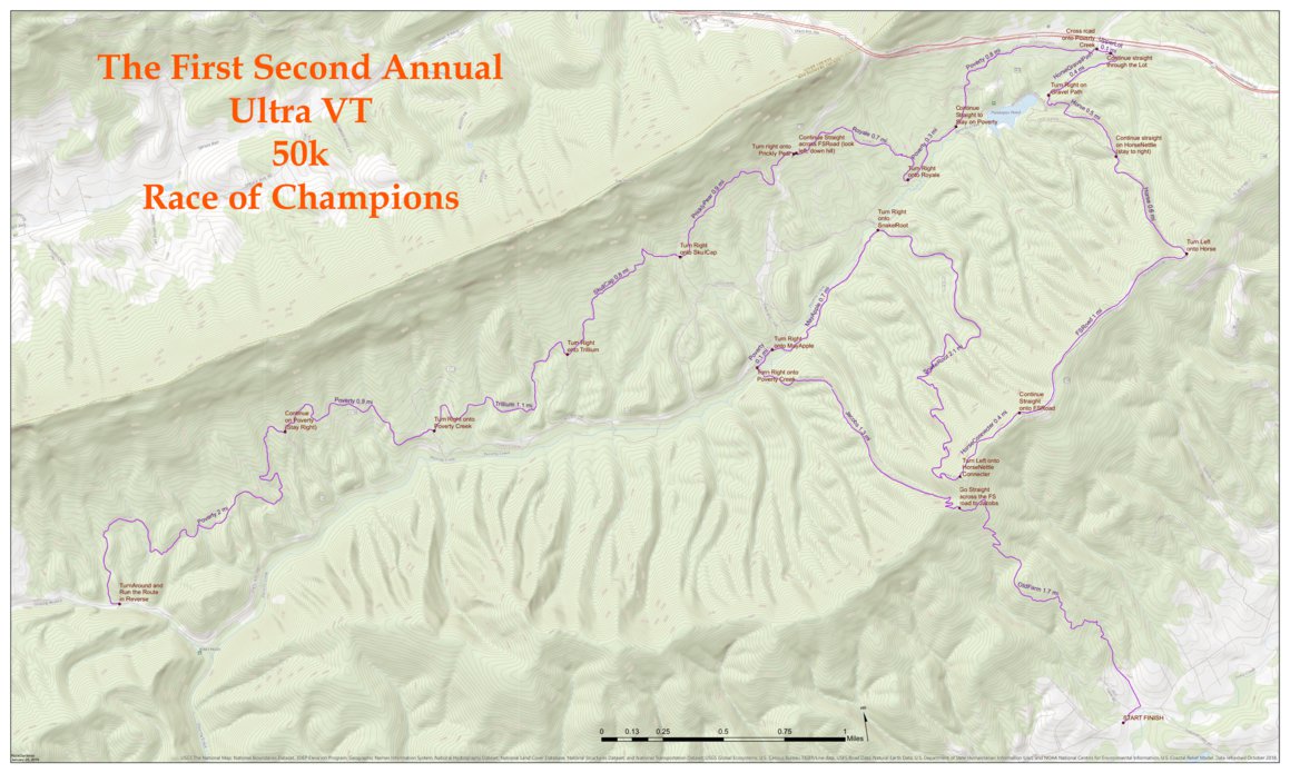 UltraVT 50k RaceOfChampions Map by RockGardener Maps | Avenza Maps
